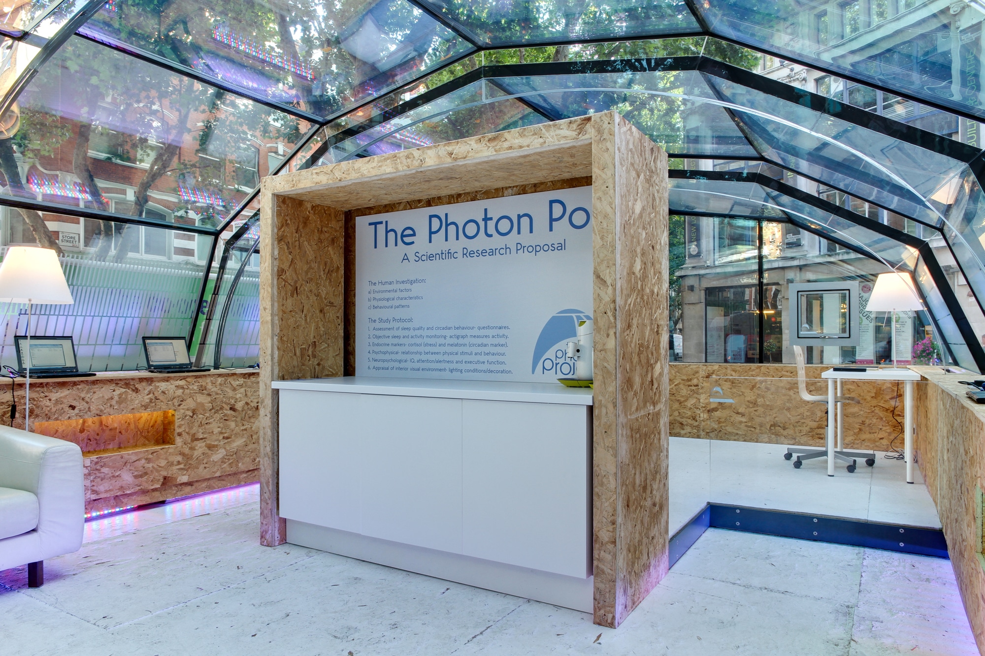Photonen Pavillon des Londoner Design Festivals